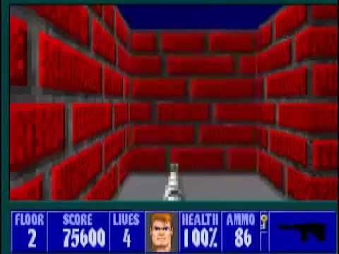 Wolfenstein 3D Walkthrough Lets Play 100 E4M2 Wolfenstein Walkthrough - YouTube