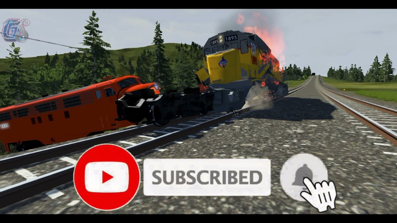 Train Hits Train - BeamNg Drive Train | Train Crash Into Each Other and ...