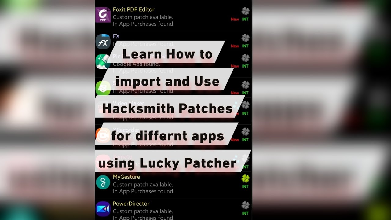 Import And Use Hacksmith Patch in #LuckyPatcher #mtmanager # ...