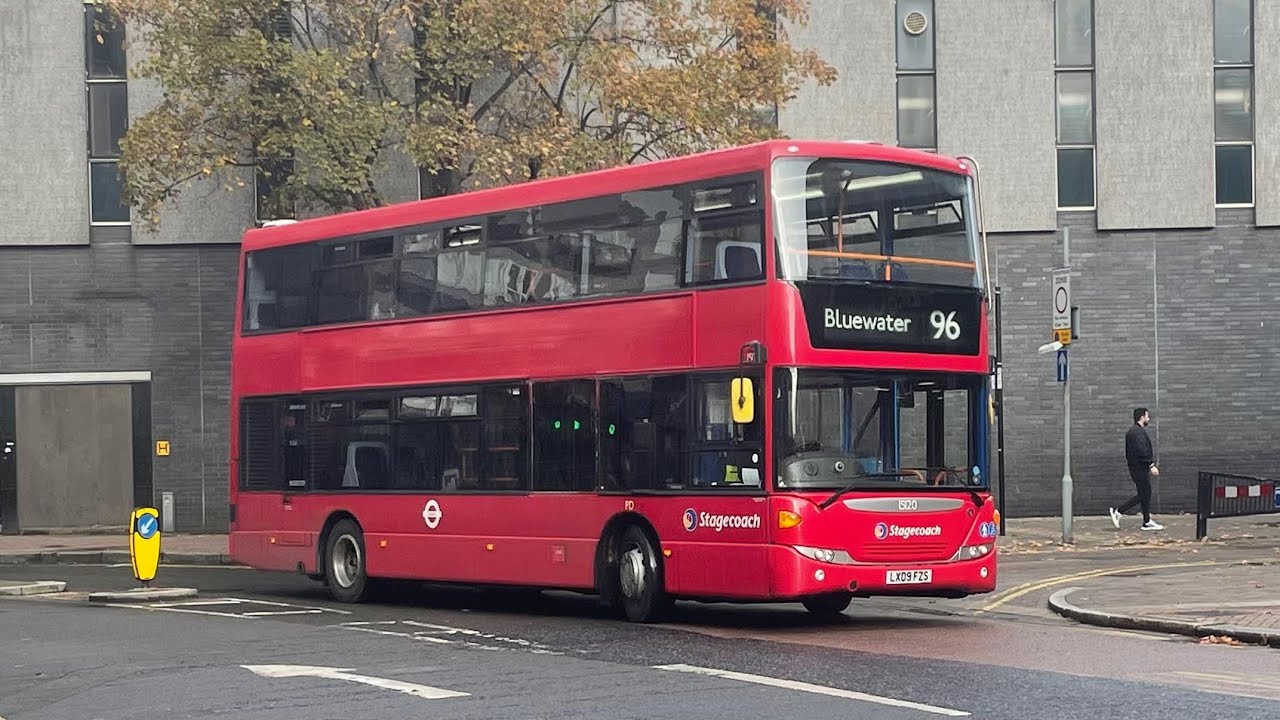 Stagecoach London | 15091 LX09AGZ | Journey on Route 96 - YouTube
