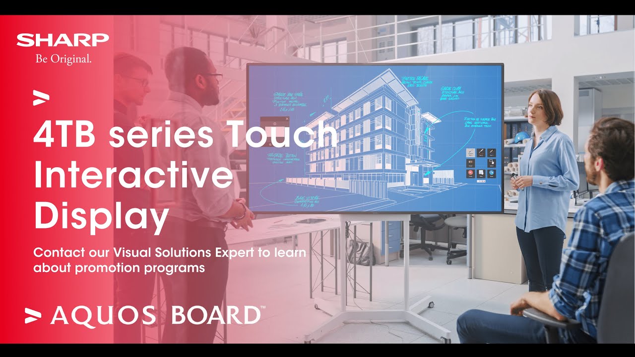 4TB AQUOS BOARD® Touch Interactive Display from Sharp - YouTube