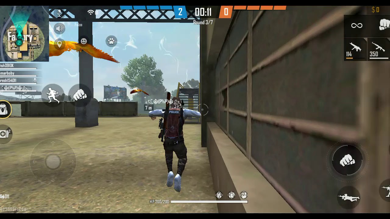 victory in free fire without any gun skin - YouTube