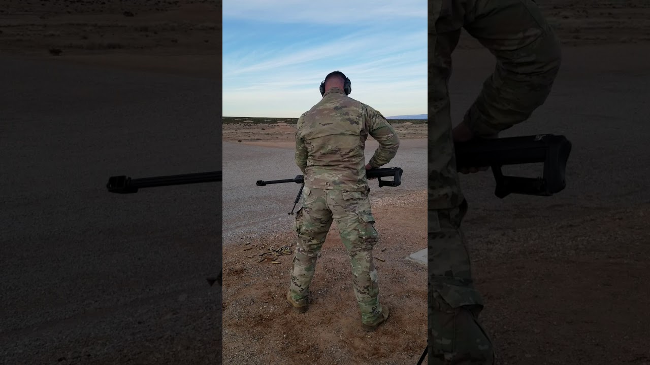 Barrett .50 Cal m82 fired standing - YouTube