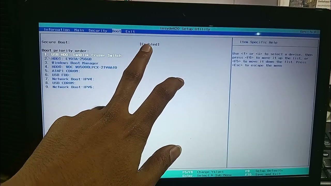 Solusi Tidak Bisa Klik Disable Enable Secure Boot Pada Bios Youtube