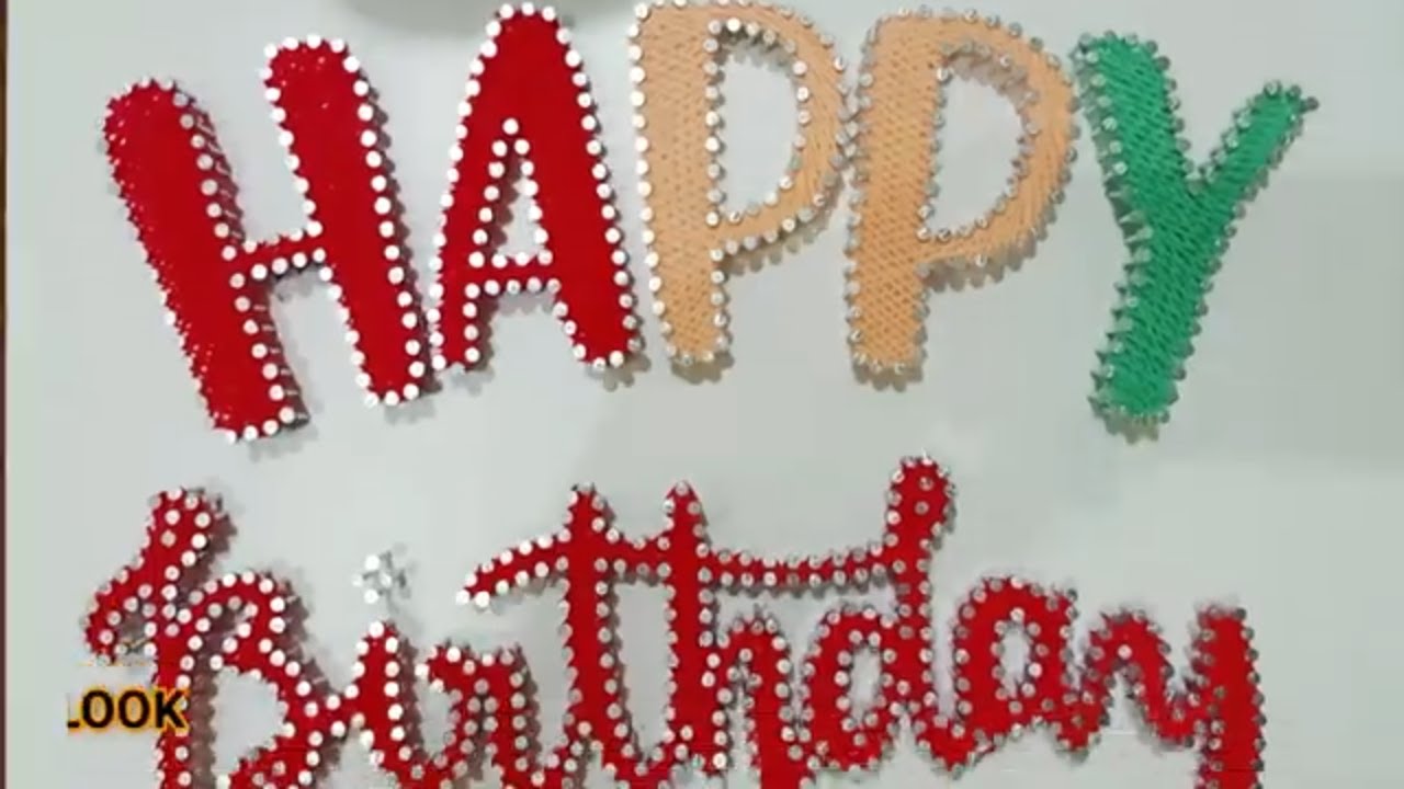 Happy Birthday String Art Gift for her string art painting | Saad Ali ...