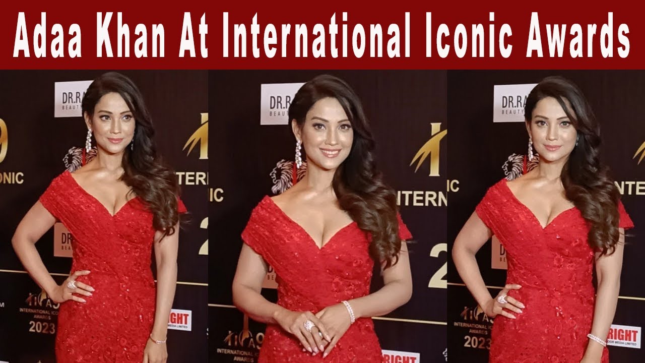 Adaa Khan Arrives In Red ♥️ Dress 👗 At International Iconic Awards 2023 ...