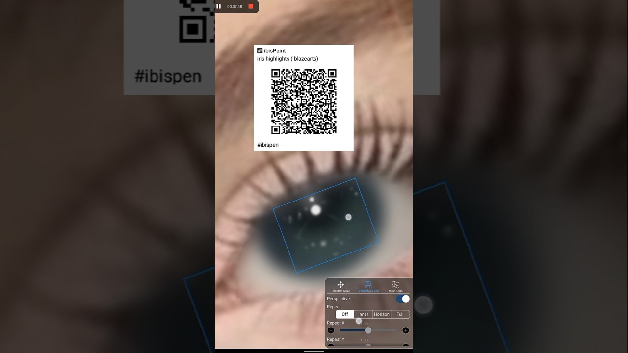 blurry iris tutorial with brush #ibispaintx #ibispaint - YouTube