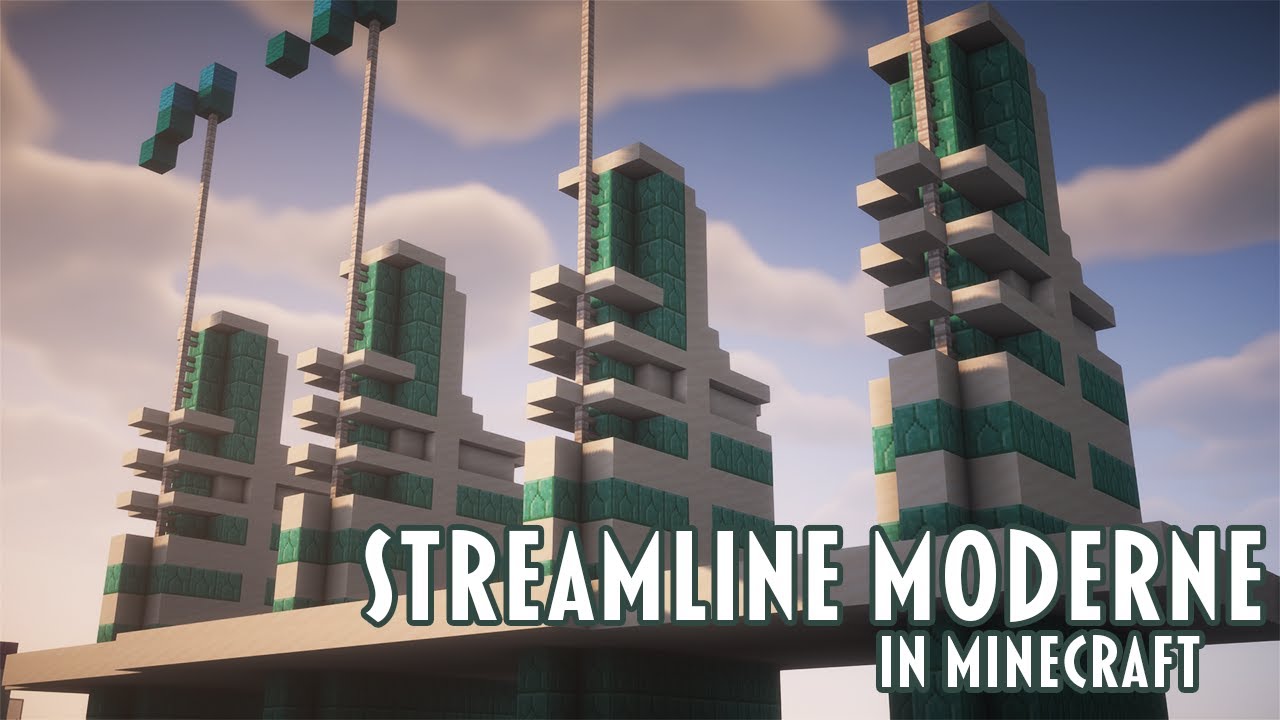 How to Build Streamline Moderne Architecture in Minecraft | Square Aerodynamics - YouTube