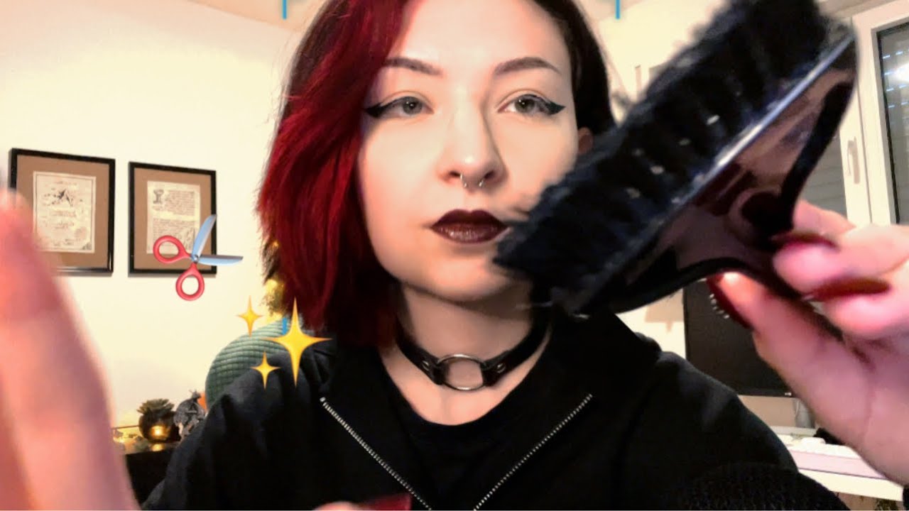 ASMR goth girl dyes your hair in the school bathroom | personal attention, glove sounds - YouTube
