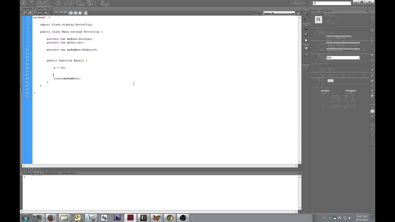 Adobe Flash: Tutorial 01: Introduction to Programming in Flash - YouTube