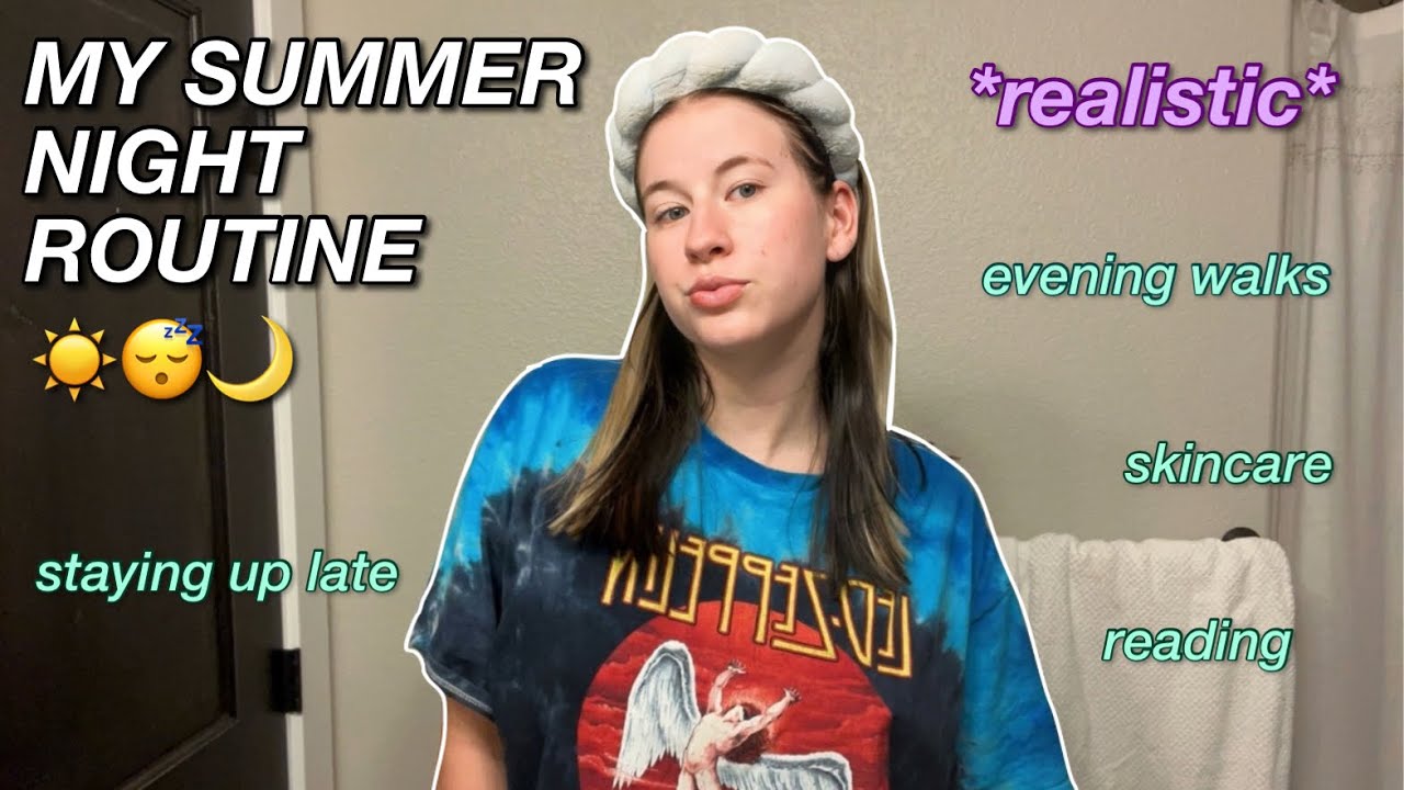 MY SUMMER NIGHT ROUTINE | staying active & skincare - YouTube