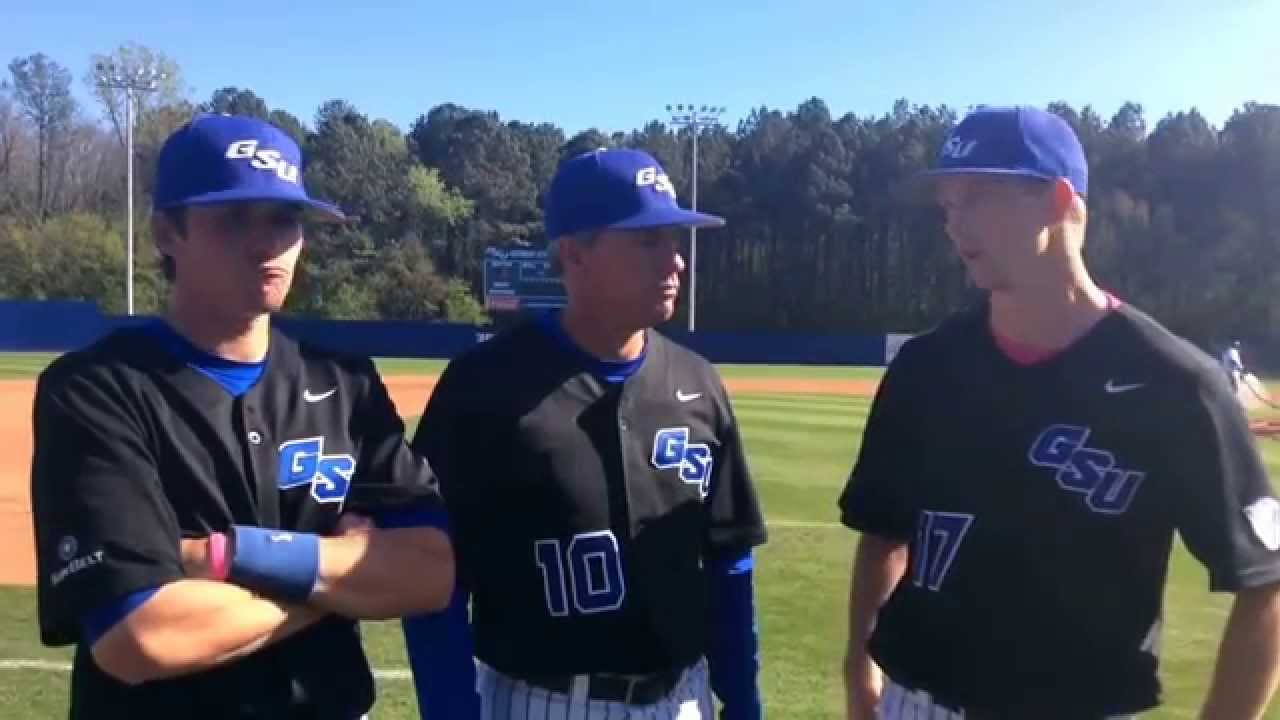 GSU BASEBALL: Coach Greg Frady with Caden Bailey, Jerry Stuckey after ...