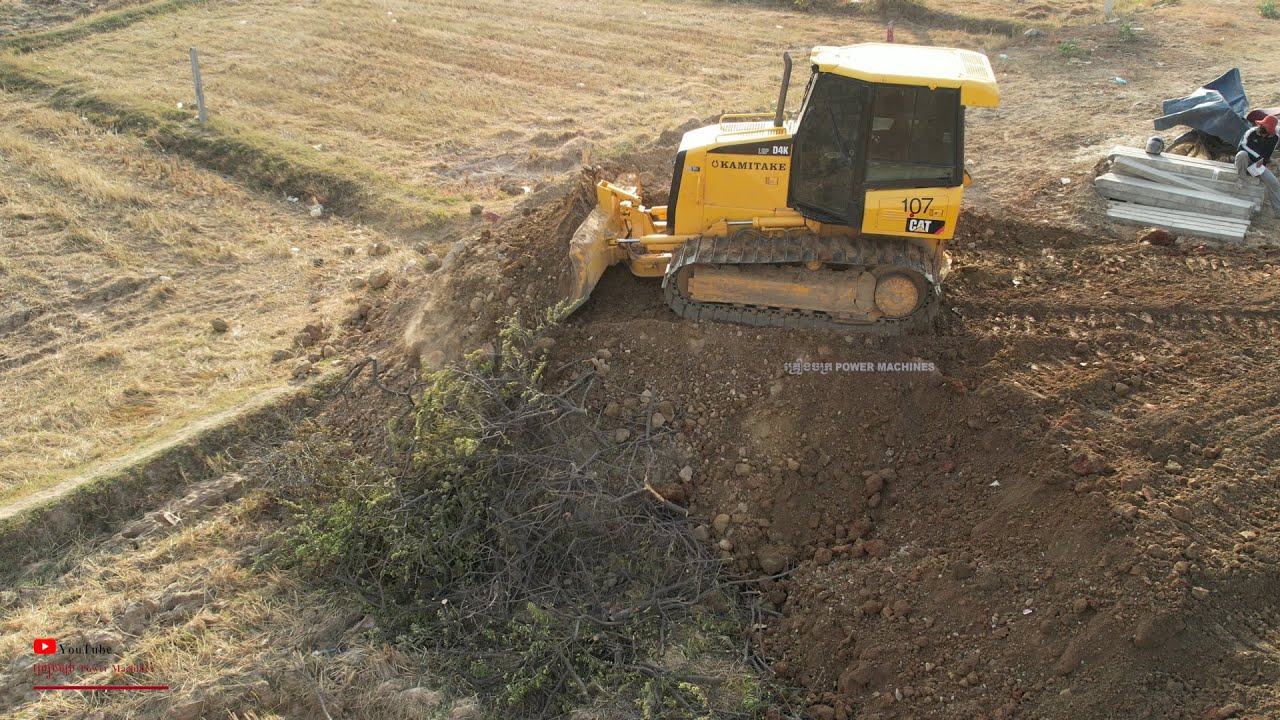 Incredible Caterpillar Dozer Showing New Project With Dump Truck ...