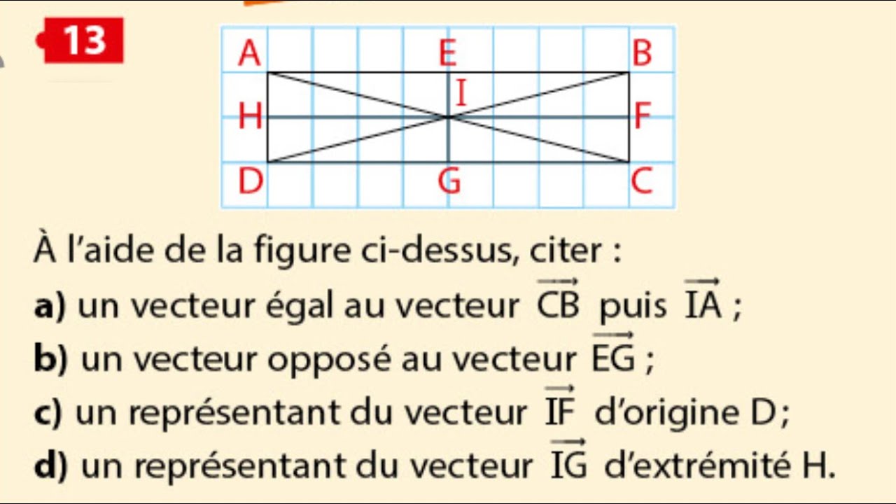 Seconde : Notion de vecteur : Exercice 1 : Les bases - YouTube