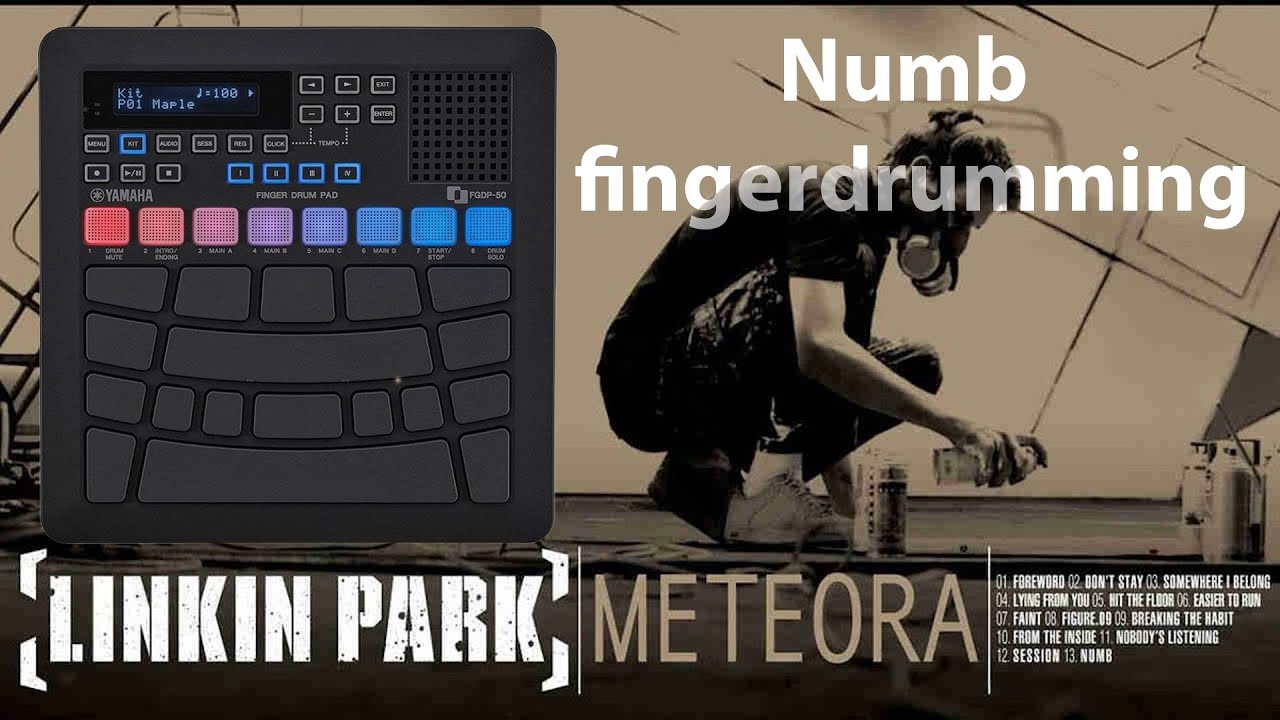 Linkin Park - Numb (fingerdrum cover yamaha FGDP-50) - YouTube