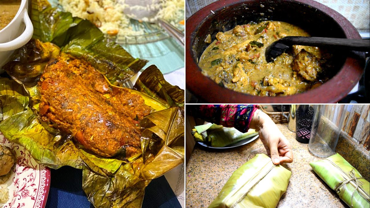 A Weekend treat with Fish Pollichathu & Pepper Chicken Curry - YouTube