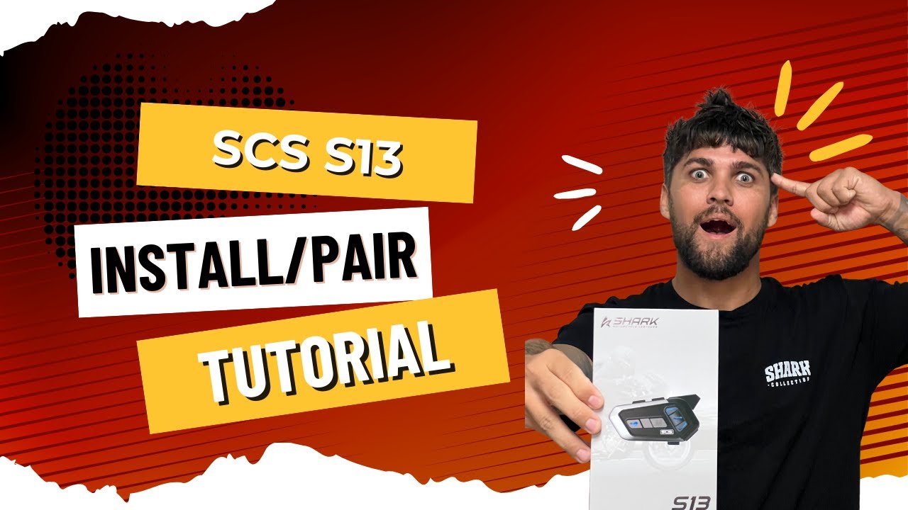 How to Install and pair the SCS s13 Bluetooth intercom - YouTube