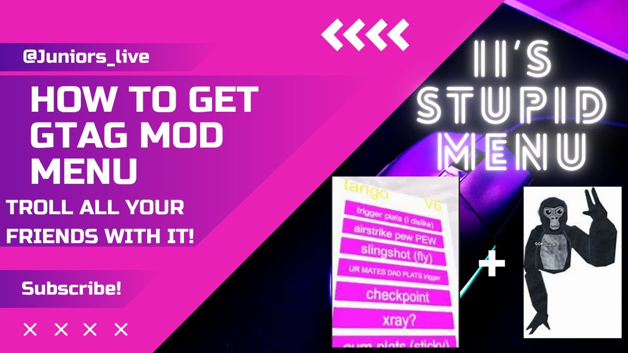 HOW TO GET GTAG MOD MENU! (PC only) - YouTube