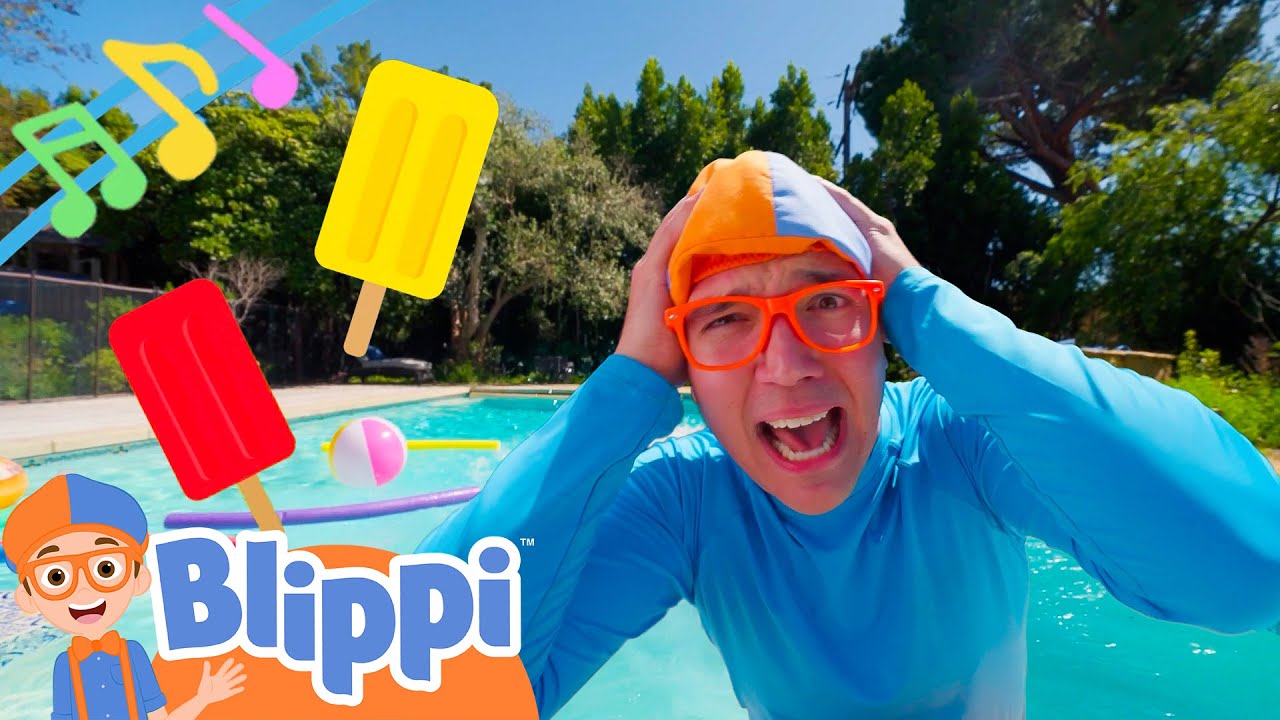 Blippi's Pool Popsicle Song | BLIPPI | Educational Songs For Kids - YouTube