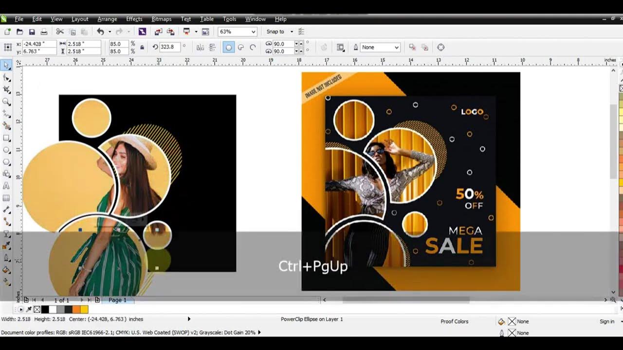 Social Media Ads Design Tutorial - Coreldraw Simple Techniques for Beginners - Ahsan Sabri - YouTube