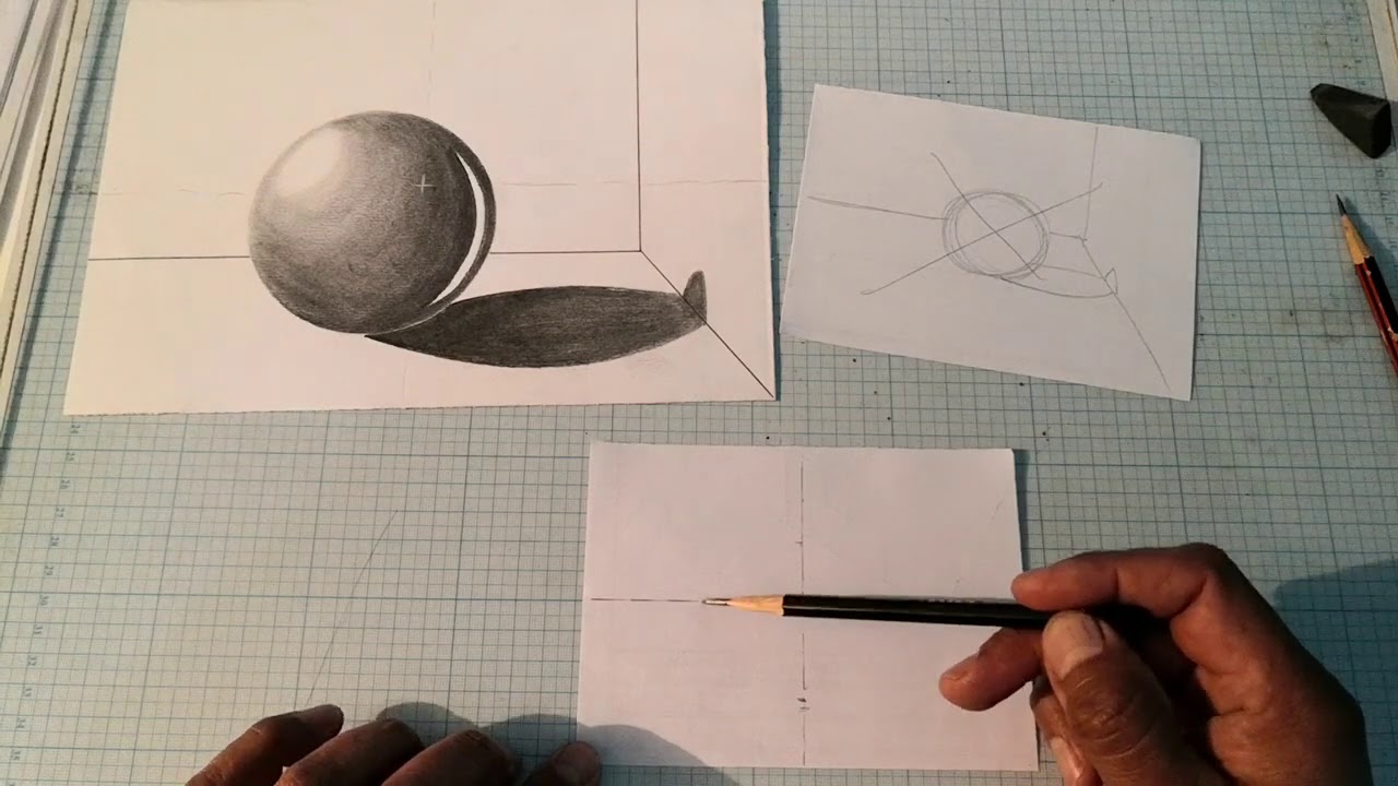 Dibujo Artístico 3 Esfera sombreada - YouTube