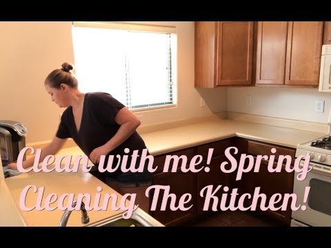 Clean With Me! Sping Cleaning The Kitchen! - YouTube