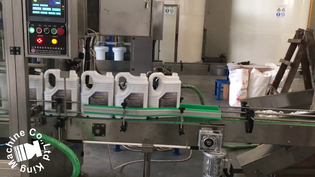 Lubricating oil filling production line - YouTube