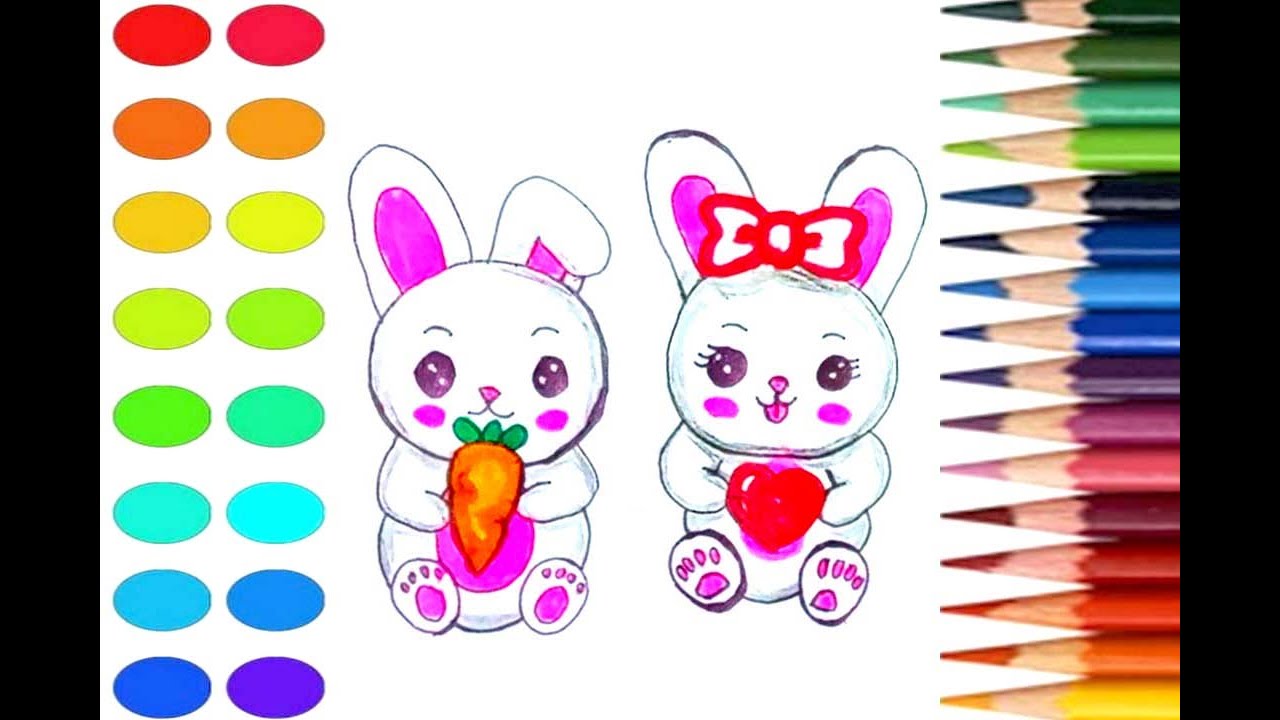 How to draw so cute bunny super easy step by step for beginners ...