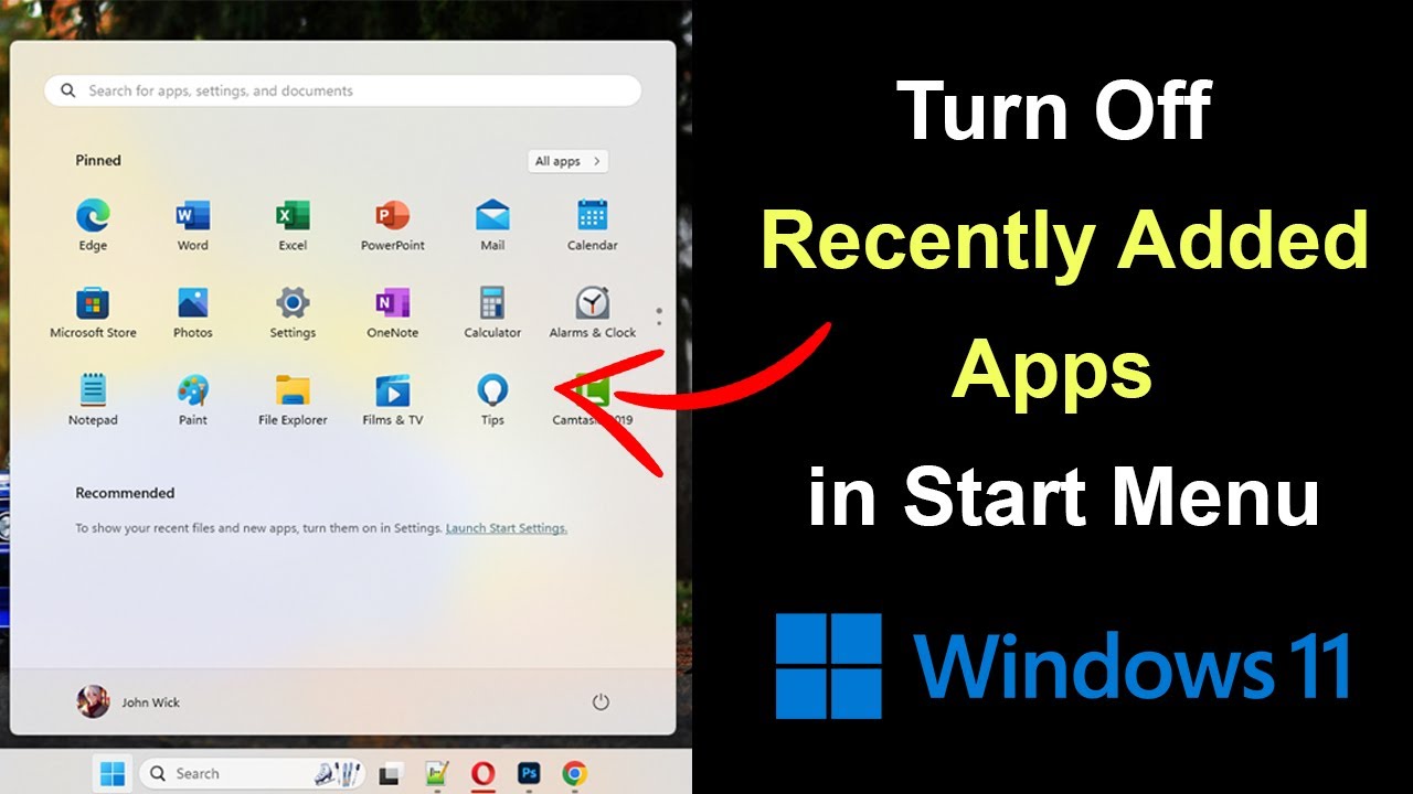 How to Turn Off Recently Added Apps in Start Menu in Windows 11? - YouTube