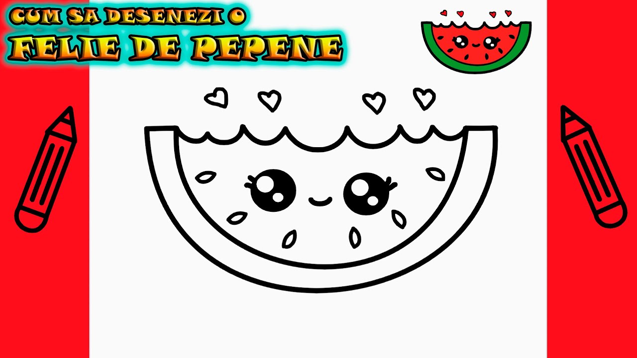 Cum Sa Desenezi O FELIE DE PEPENE | Deseneaza Singur | Invata Usor sa ...