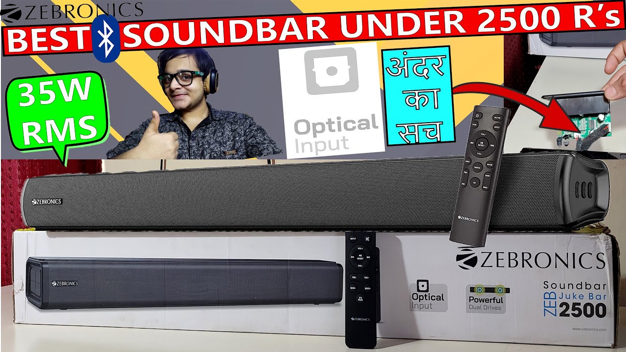 Best BLUETOOTH SOUNDBAR UNDER 2500 | ZEBRONICS Juke BAR 2500 35W ...