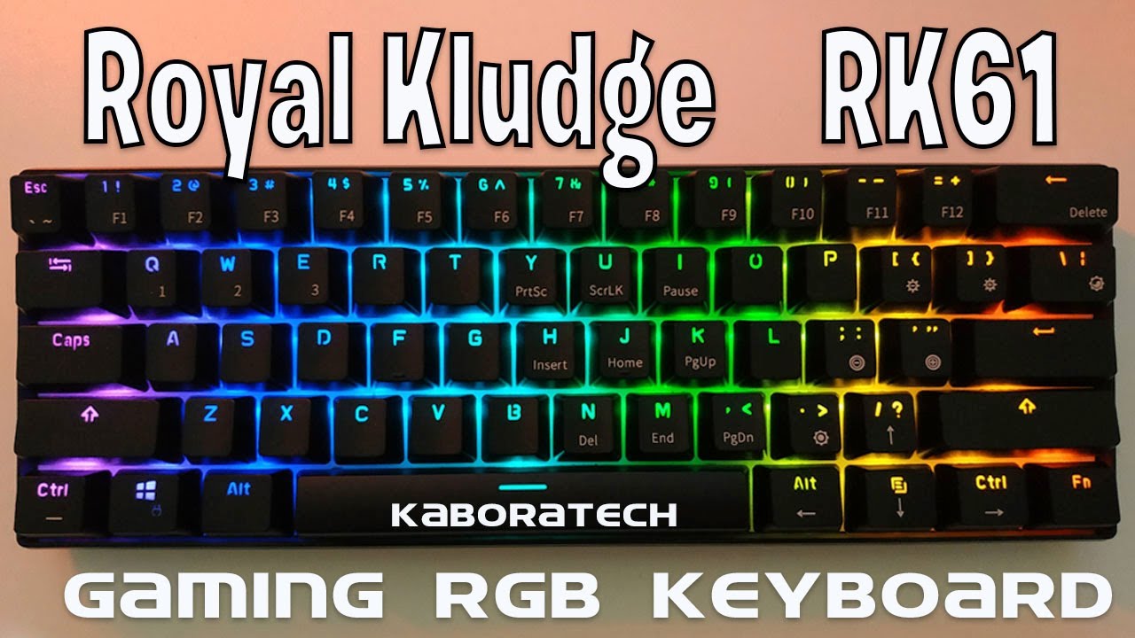Royal Kludge RK61 Mechanical 60% Keyboard - YouTube