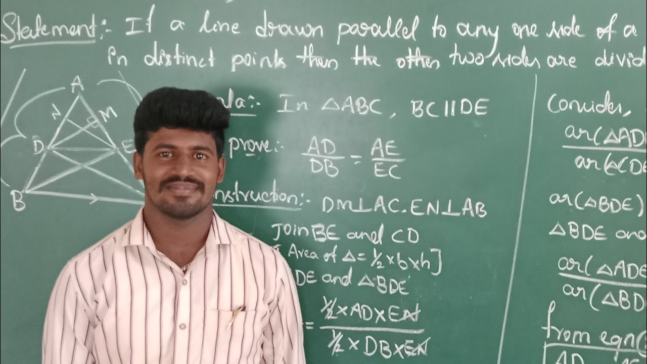 Basic Proportionality Theorem (BPT) / Thales theorem. Class 10 maths ...