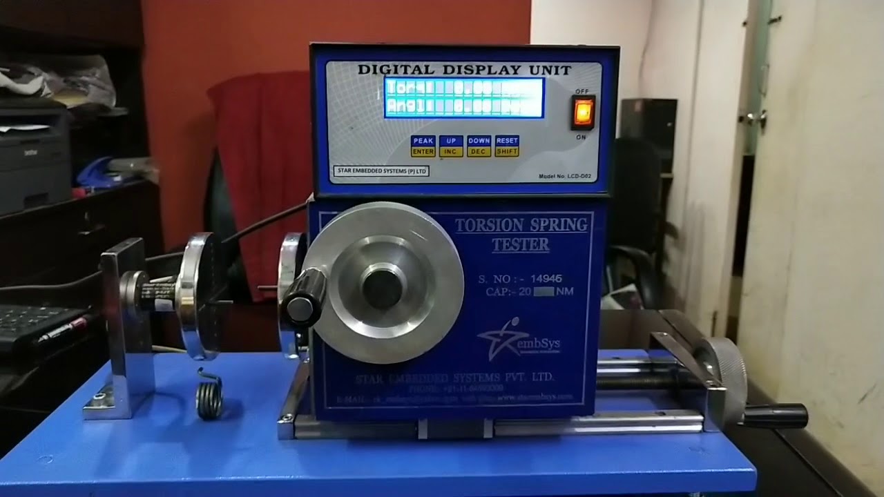Torsion Spring Testing Machine - YouTube