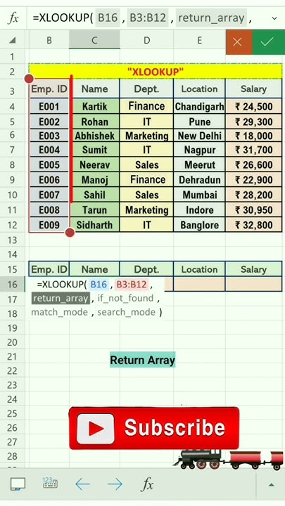 Xlookup | Xlookup in Excel | Xlookup Short tutorial | #xlookup #excelhindi - YouTube