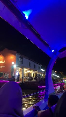 Sungguh indah waktu malam di sungai melaka dari atas bot#shortvideo # ...