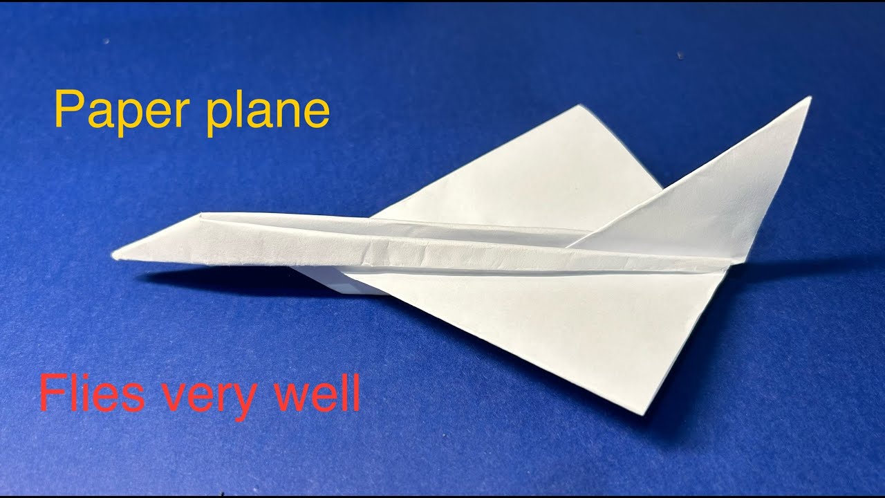 How to make a paper jet that flies well - YouTube