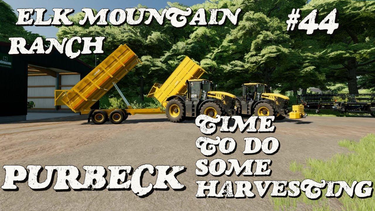 (FS22)|Lets Harvest|Elk Mountain Ranch|Purbeck|#44 - YouTube