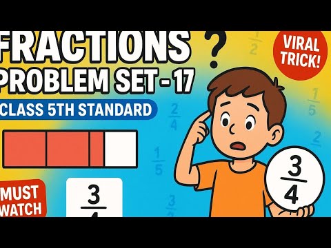 5th standard Problem set 17 fraction #maths #fraction /part 1 - YouTube