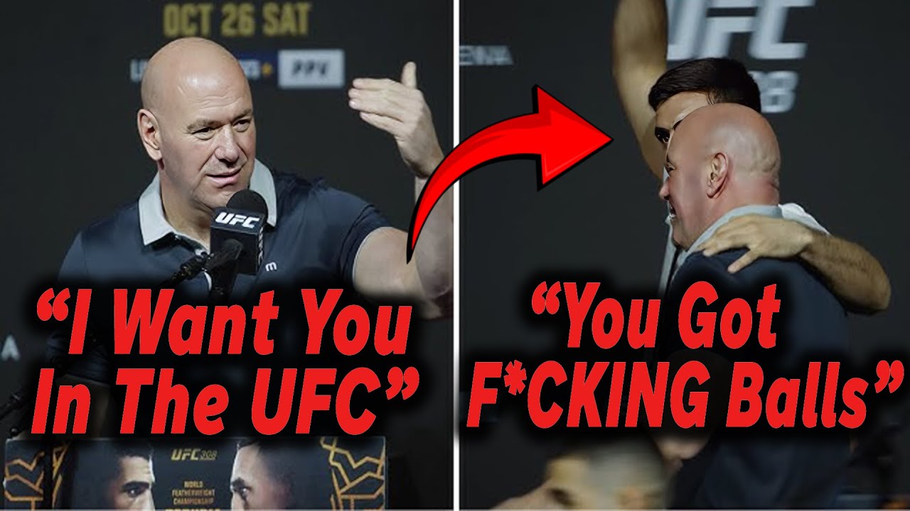 Dan White SIGNS New UFC Fighter Mid UFC 308 Press Conference! - YouTube