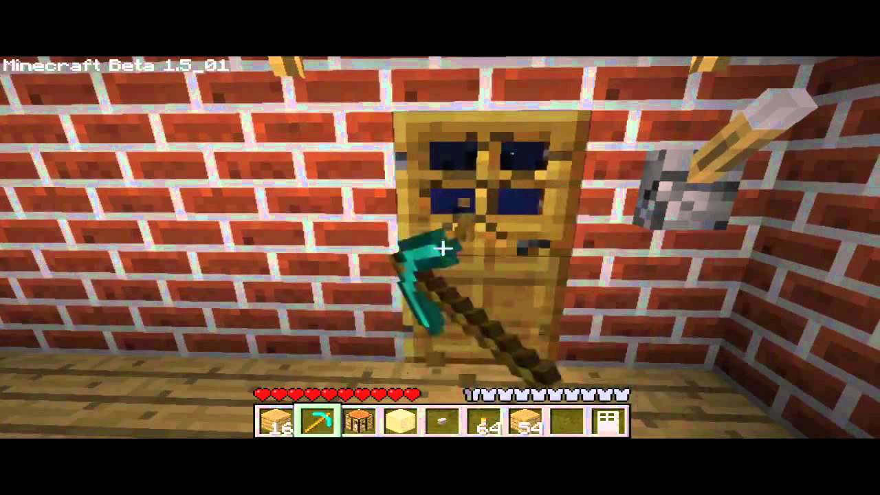 Minecraft - How To Make a Iron / Wood Door - YouTube