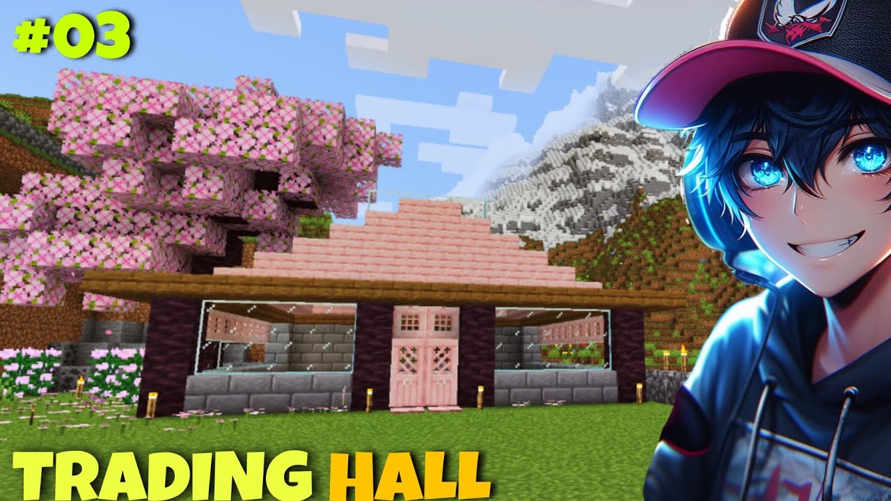 I BUILD A JAPANESE VILLAGERS TRADING HALL. KEYBOARD HAND CAM | #03 # ...