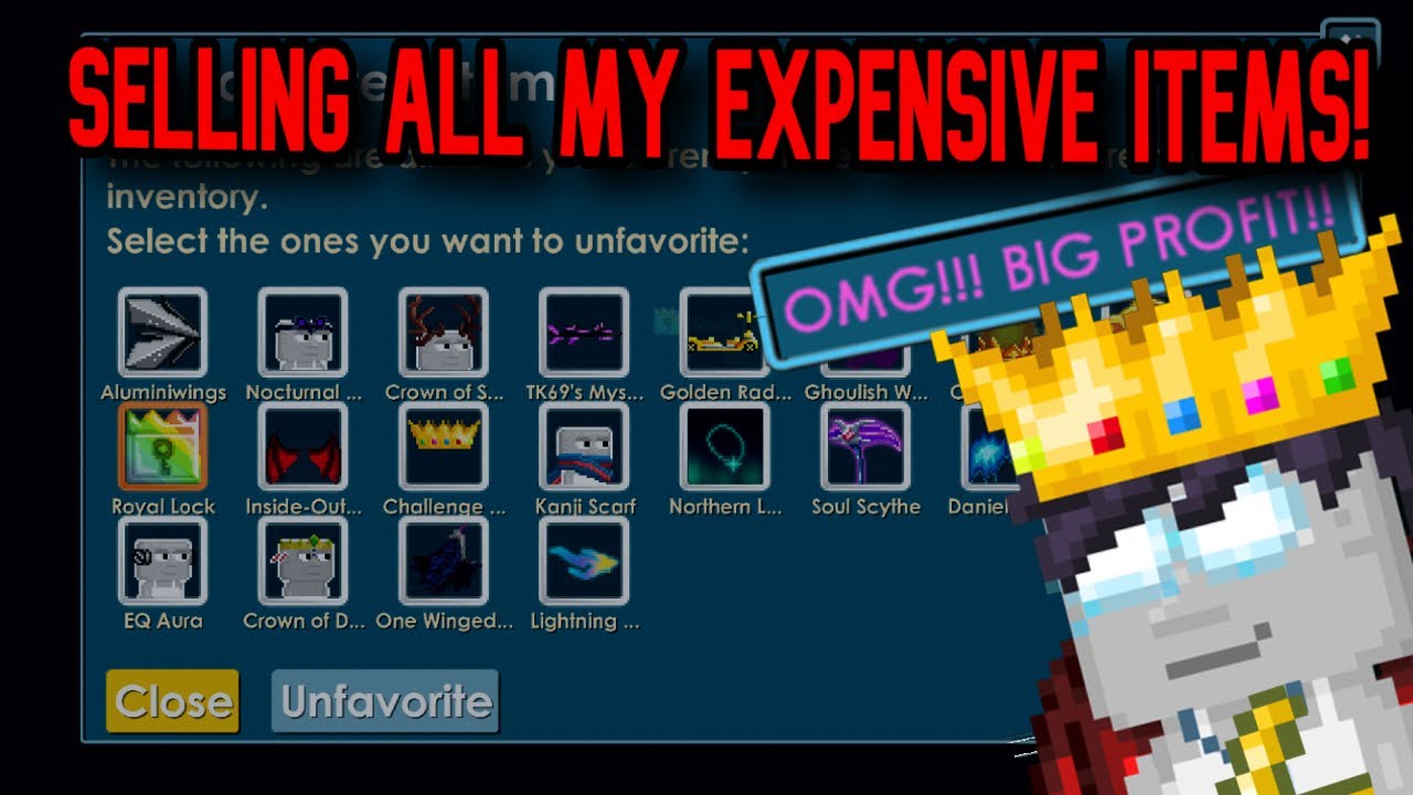 Selling My Expensive Items (TONS DLS!) - Growtopia - YouTube