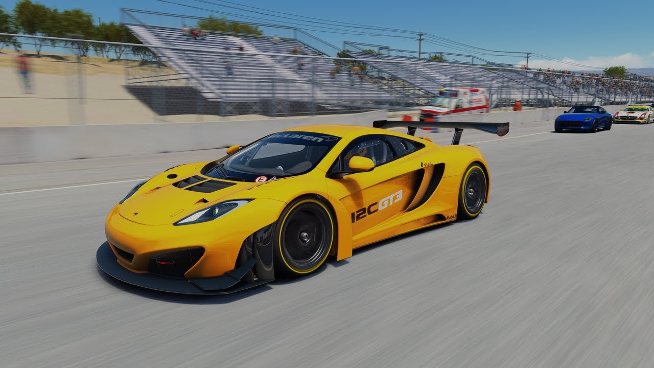 Mclaren 412C Gt3 vs Nissan 400Z and supercars at Laguna Seca - YouTube