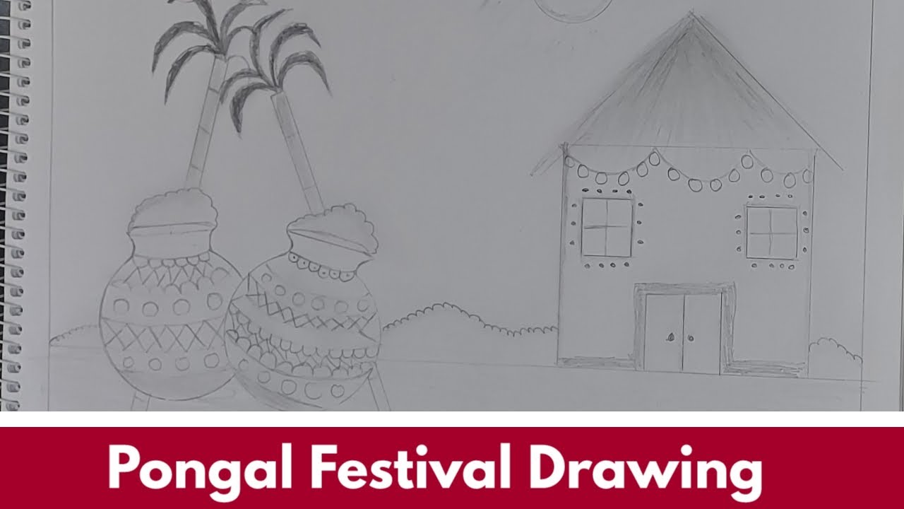 How to Draw Pongal Festival Drawing/Arjun Artist/pencil drawing - YouTube