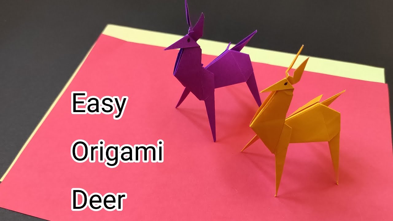 How to make Origami Deer || Easy Origami Deer || simple paper craft ...