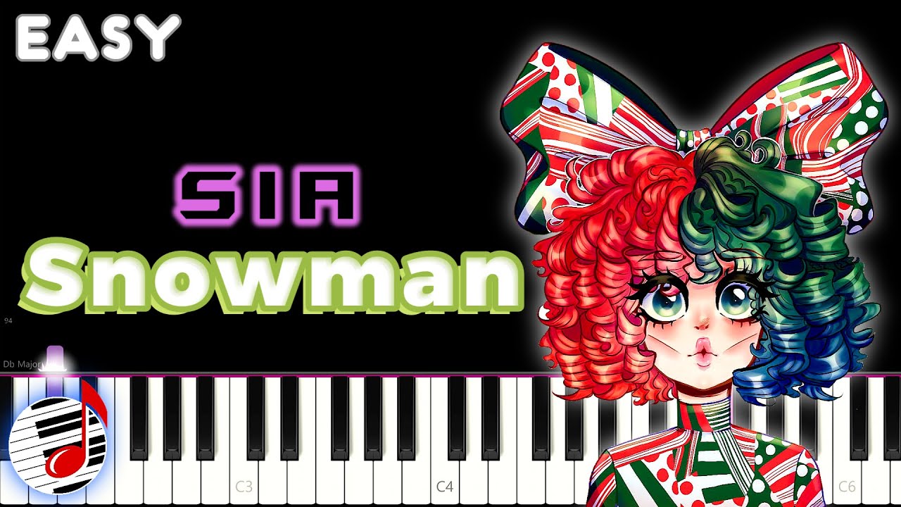 Snowman (Lyrics Piano) By SIA | Easy Piano Song Tutorial - YouTube