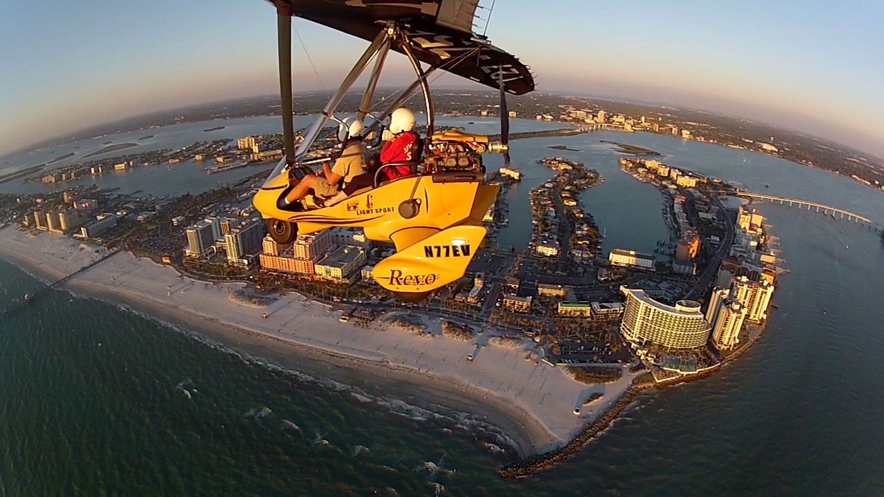 Suzy's Ultralight Flight over Clearwater Beach Florida - YouTube