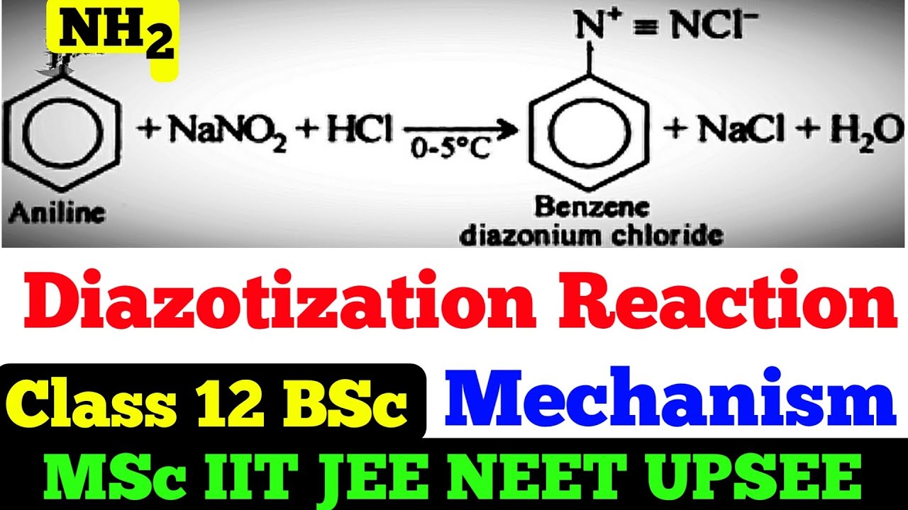 Diazotization Reaction || Mechanism of benzenediazonium chloride ...