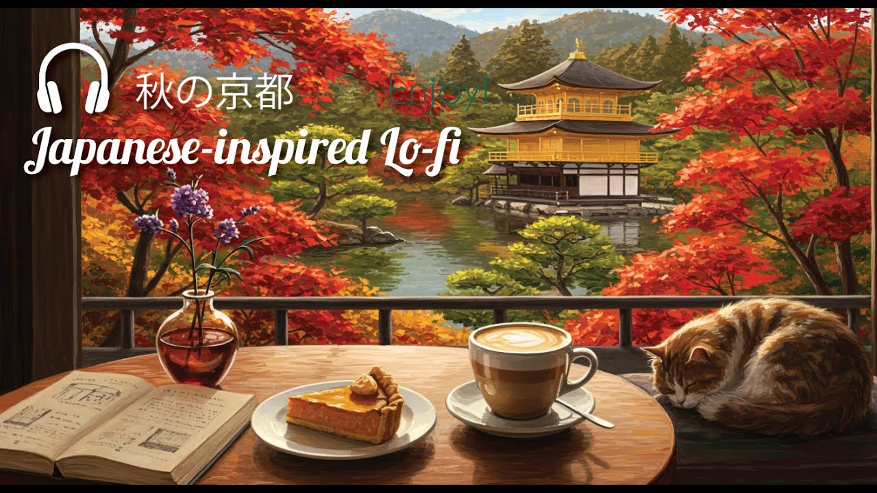 Kyoto Street Cozy Cafe 🍁🎧 Japanese-inspired Lo-Fi Music Playlist for ...